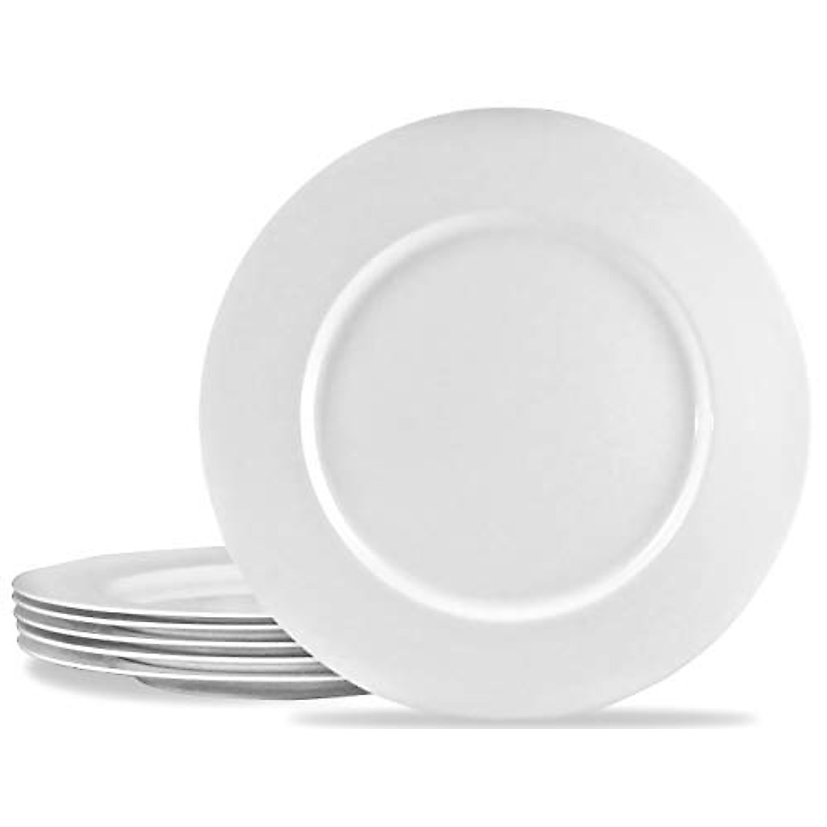 Calypso Basics by Reston Lloyd Melamine Dinner Plate, Set of 6, White