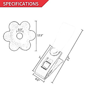 ANLEY Accessories 10 Pack Garden Flag Rubber Stoppers and Anti-Wind Clips - Durable & Weather Resistance for 5 Garden Flag Poles Stands - 10 Pieces Set
