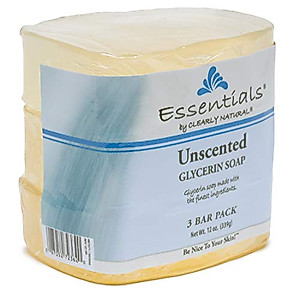Clearly Natural Glycerine Bar Soap, Unscented, 3 Count, 4 oz each (876872362)