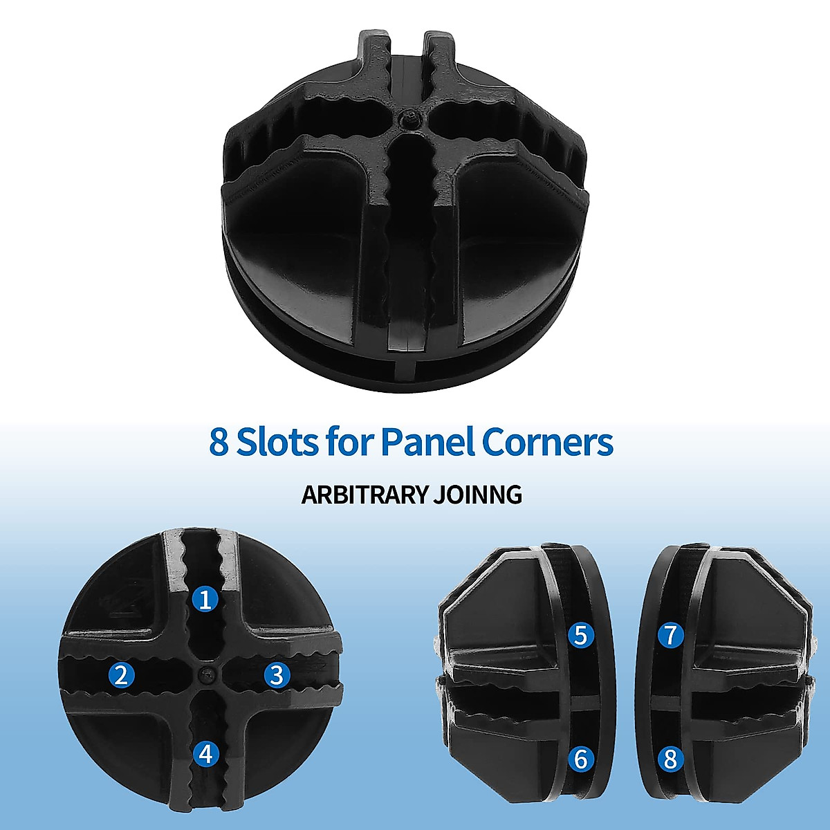 Litoexpe 36 Pcs Wire Cube Plastic Connectors for Cube Storage, Black Modular Closet Organizer and Metal Grid Shelving Unit, Suitable for 3-4mm Diameter Iron Wire