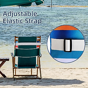 Rasugarlary Outdoor Pillow for Chaise Lounge Chair, 2 Pack Lounge Chair Pillows with Adjustable Strap Longue Head Pillow Headrest Pillows for Patio Backyard Beach Pool Garden Recliner(Color Stripes A)