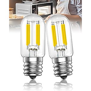 TobeBright Microwave Light Bulbs Under Hood 4W 120V - 400LM E17 LED Under Hood Appliance Bulb 40W Equivalent - Non-Dimmable Daylight 6000K Use for Oven,Refrigerator,Range Hood,Stove, 2pcs