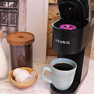 EZ-Cup Stainless Steel Reusable K Cup Coffee Pod for Keurig + 25 Disposable Paper Filters - Refillable Capsule Compatible with Keurig 1.0 2.0 K-Slim K-Mini Plus K-Duo K-Series & Other Select Models