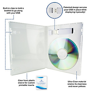 Flash Pac® USB Flash Drive + Disc Case Super Clear - 25 Pack
