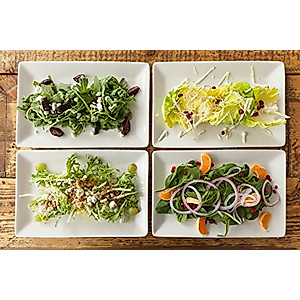 10 Strawberry Street Whittier Elite 10.875" x 7" Rectangle Platter, Set of 6, White