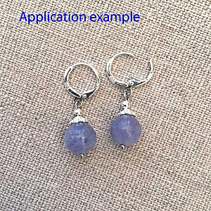 50pcs Adabele Hypoallergenic Tarnish Resistant 14mm (0.55 Inch) Round Hoop Huggie Earring Hooks Open Ring Ear Wire Sterling Silver Plated Brass for DIY Earrings Jewelry Making BF262-1