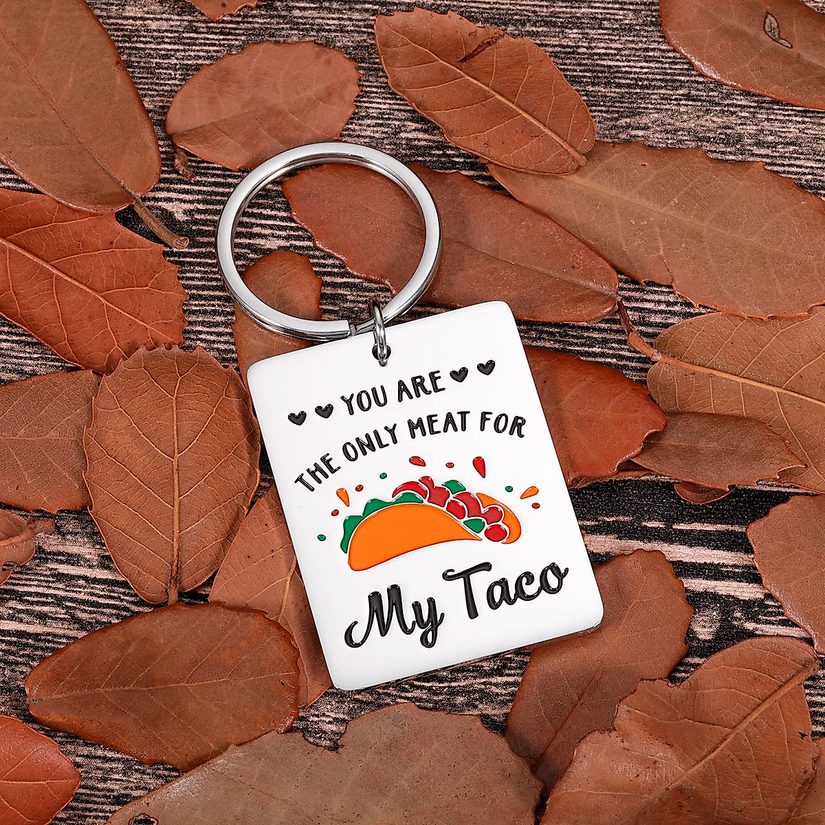 Valentines Day Gifts for Him Boyfriend Girlfriend Husband Wife Birthday Anniversary Taco Gifts Keychain from Hubby Fiance Weeding Funny Cute Sentimental Engagement Naughty Keychin for Soulmate