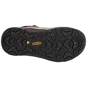 KEEN Women's Revel 4 Mid Height Polar Insulated Waterproof Snow Boots, Rhubarb/Plaza Taupe, 8