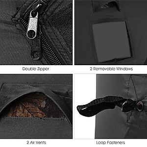 Gymax Ice Shelter, Pop-up Waterproof Fishing Tent 2-Person Portable Ice Tent with Detachable Windows, Zippered Door & Carry Bag