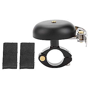 Brass Bell, Anodized Bike Warning Crisp for Mountain & Road Bikes Cycling Horn Accessory(Black)