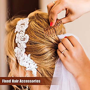 24 Pieces French Hair Side Combs Set Plastic Twist Comb Hair Clip Accessories for Women(9 Teeth Side, 11 Teeth Side, 23 Teeth Side)