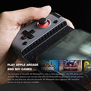 GameSir X2 Bluetooth Wireless Mobile Game Controller, Type-C Port, Custom Turbo Key, Bluetooth 5.0 Support Android/iOS iPhone Xbox Cloud Gaming, Google Stadia, GeForce Now, MFi Apple Arcade Games