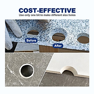 2pcs Diamond Beveling Chamfer Bit,BRSCHNITT 2 Inch (50mm) Diamond Finger Milling Bits with 5/8-11 Thread for enlarging, polishing and Bevelling The exsit Holes