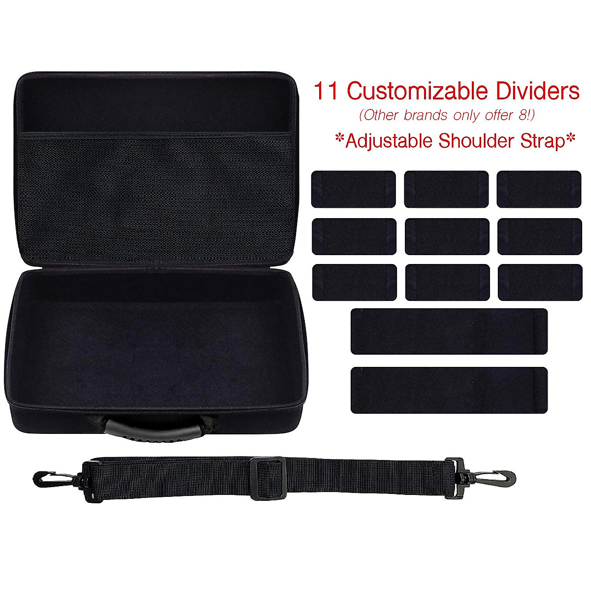 Ultimate Card Game Carrying Case with Pockets, Shoulder Strap, and Dividers. (Extra Large)