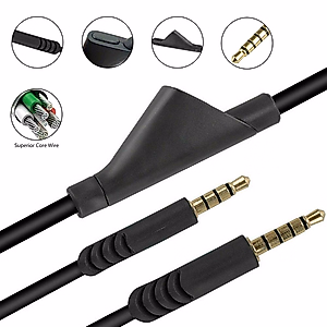 Meijunter Replacement Inline Mute Cable for Astro A10/A40/A30/A50/Logitech G233/G433 Wired Gaming Headset, 2m/6.6 ft