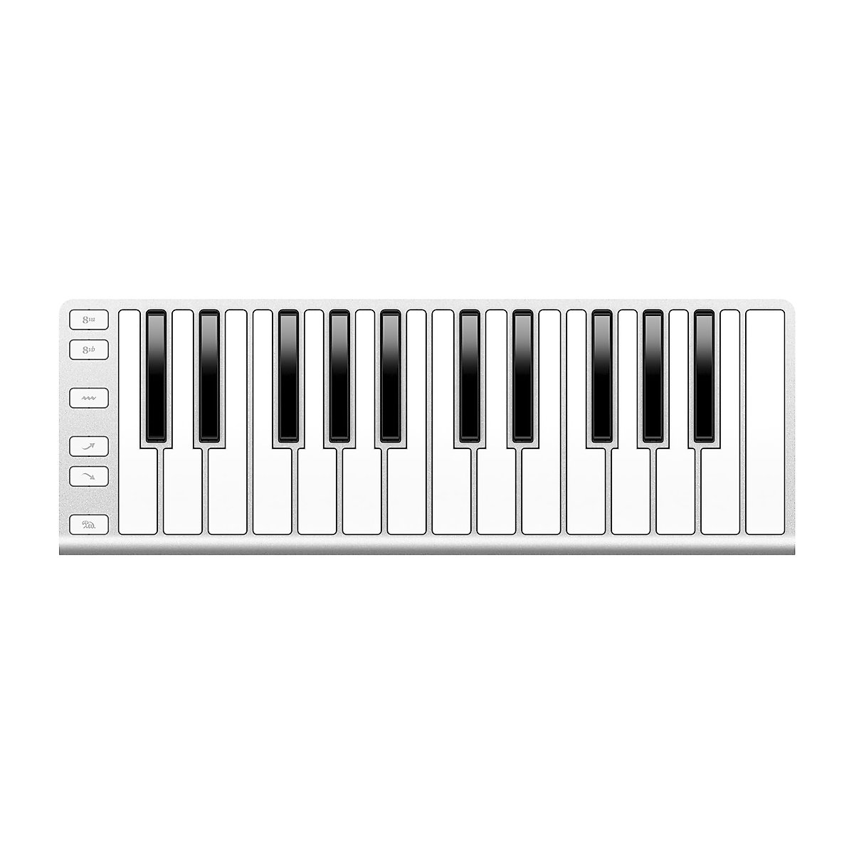 Xkey 25 USB MIDI Keyboard - Apple-Style Ultra-Thin Aluminum Frame, 25 Full-Size Velocity-Sensitive Keys, Polyphonic Aftertouch, Ultra-Low Latency, Simply Plug & Play on iPad, iPhone, Mac, PC