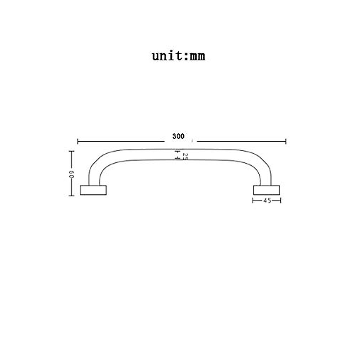 CRODY Bath Wall Attachment Handrails Grab Bar Rails Shower Aid and Safety Support Armrest Grab Bar,Safety Copper Elderly Handrail Luxurious Wall Mounted Straight Towel Rack/500 * 60Mm