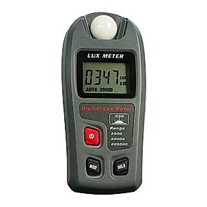 Leaton Digital Luxmeter/Digital Illuminance Light Meter lux meter with LCD Display(Range: 0.1~200,000 Lux Luxmeter, 0.01~20,000Fc)