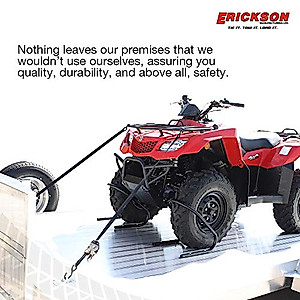 Erickson 34415 Pro Series Black Retractable Ratcheting Tie-Down Strap (Pack of 2, 1" x 10')