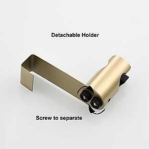 Hand Shower Holder Brushed Gold, Biveah Stainless Steel Toilet Tank Mounting Bracket Hanger for Bidet Sprayer, KZS005BG