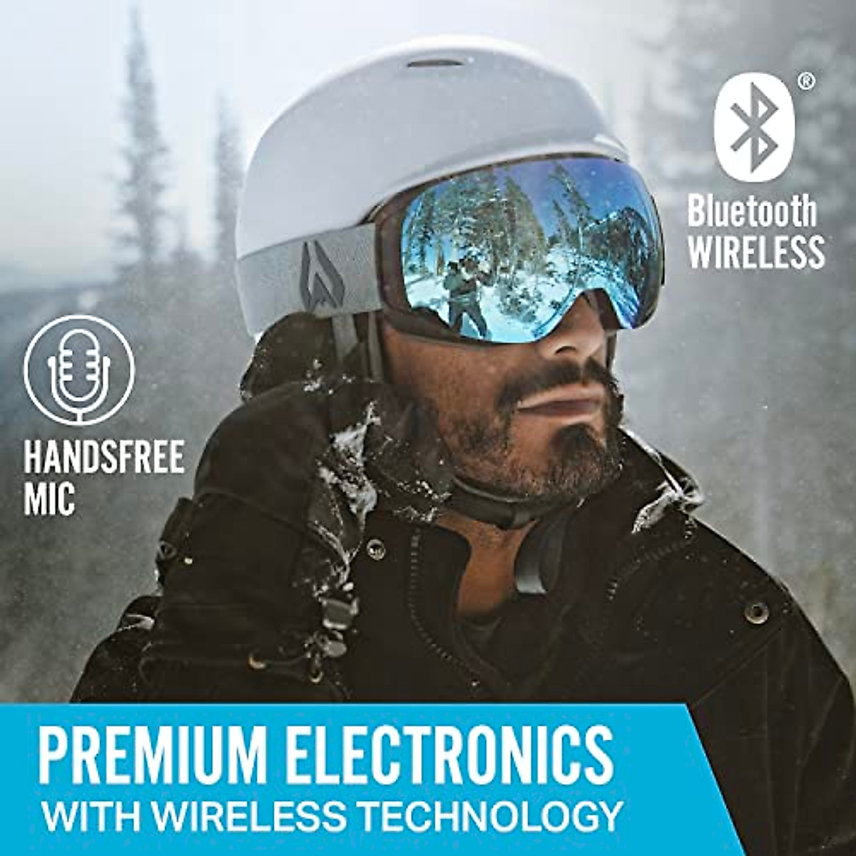 Wildhorn Alta Wireless Bluetooth, Drop-in Headphones - HD Speakers Compatible Any Audio Ready Ski/Snowboard Helmet Headphones. Glove Friendly Controls, Microphone for Hands-Free Calls