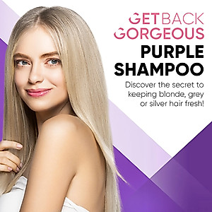 GBG Purple Shampoo for Blonde Hair - Hair Toner for Silver, Grey & Blonde, Instantly Conditions Brassy Hair - Celebrity Stylist Purple Toning Shampoo for Soft, Shiny & Silky Hair for Women & Men, 8 Oz