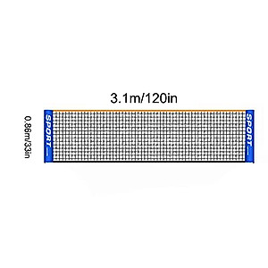 Badminton Net, Tennis Net, Pickleball Net, Portable Net for Badminton, Kids Adults Volleyball Training Net Indoor/Outdoor Sports Net for Garden Court Beach Backyard (Poles and Stand Not Included)