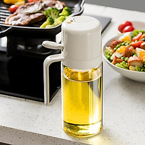 MDZF SWEET HOME 2 in 1 Olive Oil Dispenser and Oil Sprayer Bottle,18oz Oil Dispenser Bottle for Kitchen,Oil Sprayer for Cooking, Kitchen, Salad, Barbecue
