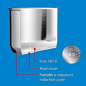 Aeternum Divina Pastarella Double Basket (Pasta Trowel) 22 cm, Suitable for Induction, Steel