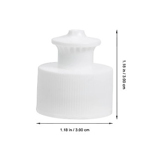 SEWACC 20Pcs Push Pull Caps for Bottles 28 mm Plastic Water Bottle Cap Sport Bottle Lid Replacement Caps for Camping Sports Drinking Bottles