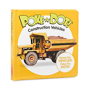 Melissa & Doug Children’s Book – Poke-a-Dot: Construction Vehicles (Board Book with Buttons to Pop)