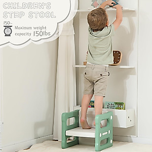 IFLETH Table and Chair Set, Height-Adjustable Toddler Table and Chair Set, Montessori Table Chair for Ages 3-8, Toddler Chairs for Table, Childrens Table for Classroom, Green