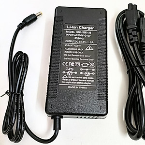 HERISKEER 54.6V 2A Electric Bike Charger for 48V Lithium Battery Rad Power eBikes, Lectric XP, Jasion eb7, Himiway Cruiser, Aventon Pace 500/ Level, Ecotric Seagull/Bison and More