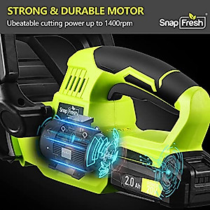SnapFresh 20V Cordless Hedge Trimmer - 22" Dual-Action Blade, Hedge Trimmer Cordless with 2.0Ah Battery and Charger, Grass Trimmer