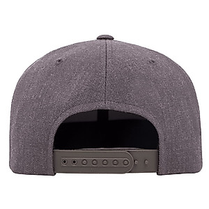 Mrlahat 6089 Yupoong Yp by Flexfit 6-Panel Structured Flat Visor Classic Snapback Cap with Black Bandana (Dark Heather Gray)