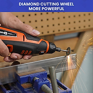 HARDELL Rotary Tool Accessories, Fits Dremel Rotary Tool, 508PCS Power Rotary Tool Bits with 1/8"(3.2mm) Diameter Shanks, Universal Fitment for Sanding, Drilling, Polishing, Carving, Polishing