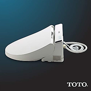 TOTO SW2043R#01 C200 Electronic Bidet Toilet Cleansing Water, Heated Seat, Deodorizer, Warm Air Dryer, and PREMIST, Round, Cotton White