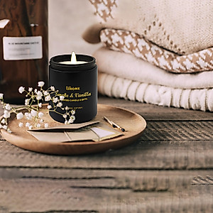 Candles for Men - Room Decor for Men, Gifts for Men, Natural Soy Wax Candles for Home Scented, Smoke Vanilla Black Candles