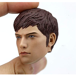 HiPlay 1/6 Scale Male Figure Head Sculpt, Handsome Men Tough Guy, Doll Head for 12 inch Action Figure HS040 (D)