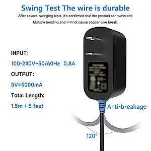 Miuzei Raspberry Pi 4 Power Supply with Switch, 5V 3A Power Supply Compatible with Raspberry Pi 4 Model B, USB-C Charger Power Adapter for RPI 4B, with Type-C & Micro USB Adapter for Raspberry Pi 3B+