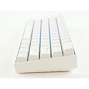 Obinslab Anne 2 Pro Mechanical Gaming Keyboard 60% True RGB Backlit - Wired/Wireless Bluetooth 4.0 PBT Type-c Up to 8 Hours Extended Battery Life, Full Keys Programmable (Gateron Red, White)