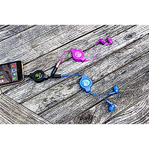 ReTrak Retractable Headphone Splitter, Black (ETCABLESPLBLK)