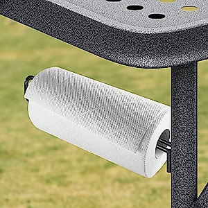 YITAHOME 6Ft Metal Folding Table for Grill Portable 2-in-1 Design Folding Grill Table with Mesh Desktop for Camping Cooking BBQ Picnic, White