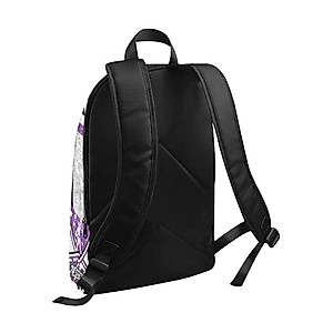 CUXWEOT Personalized Cheerleaders Cheer Purple Color Print Backpack with Name Custom Travel Daypack Bag for Man Woman Gifts
