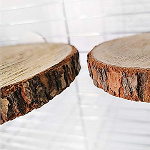 LOVEIFE 3 Pack Bird Perch, Round Wooden Platform Parrot Toys Bird Cage Accessories (Style1)