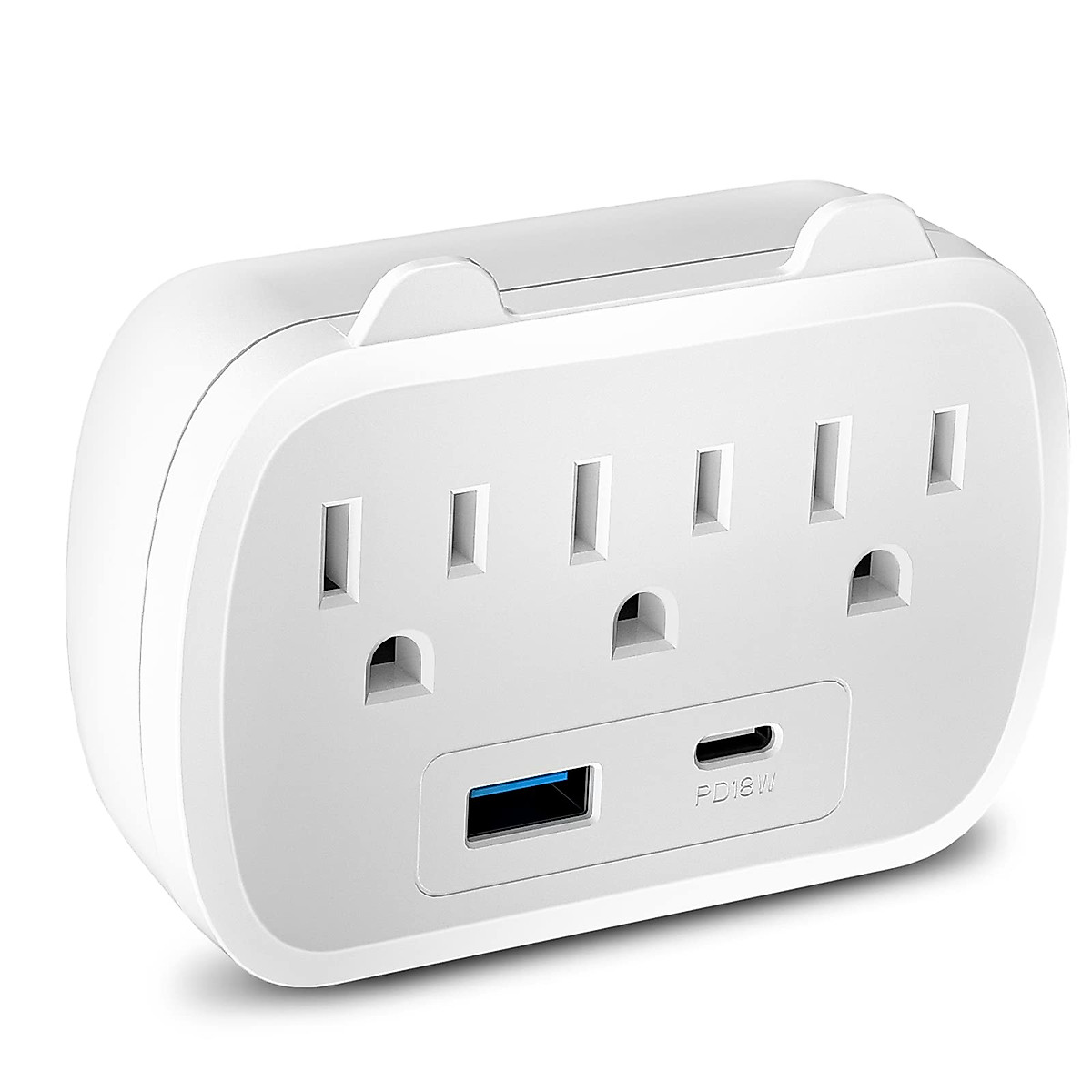 Outlet Extender with USB C, Multi Plug Outlet Adapter with 3 AC Outlets ...