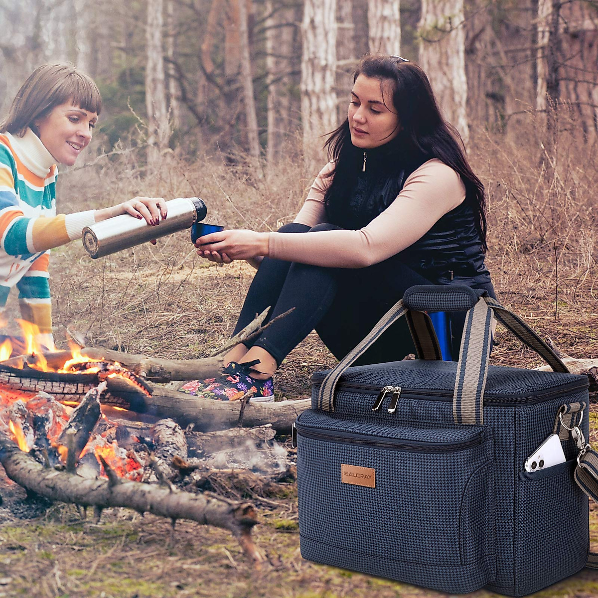 BALORAY Lunch Bag Large Picnic Bag Leakproof Insulated Lunch Bags for Adults Perfect for Long Hour Working (Blue)