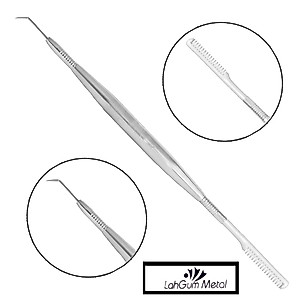 Separation Eye lash Separator Tool Pro Lash Lift Tools and tint Kit Professional Lifting - Lashes Separater Perm Extension Separating Comb Tinting Lifter Eyelashes Seperator Supplies Silver Steel (1 Pieces, Lining On Point)