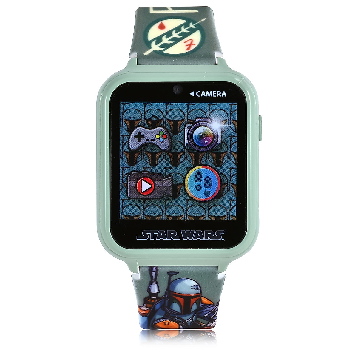 Smart Watch for Kids – Boba Fett Star Wars Kids Watch with Camera, Games, Voice Recorder, Pedometer, Calculator – Interactive Girls and Boys Watch Ideal for School, Everyday Wear (BOB4001)