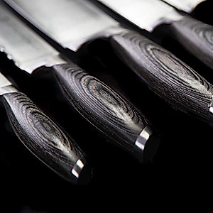 Schmidt Brothers - Bonded Ash 6" Double Edge Utility Knife for Multipurpose Cutting, Slicing, and Chopping, Small Kitchen Knife Made with High-Carbon German Stainless Steel